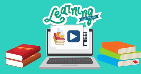 Elearning Online Education Home Concept Webinar Stock Footage Video ...