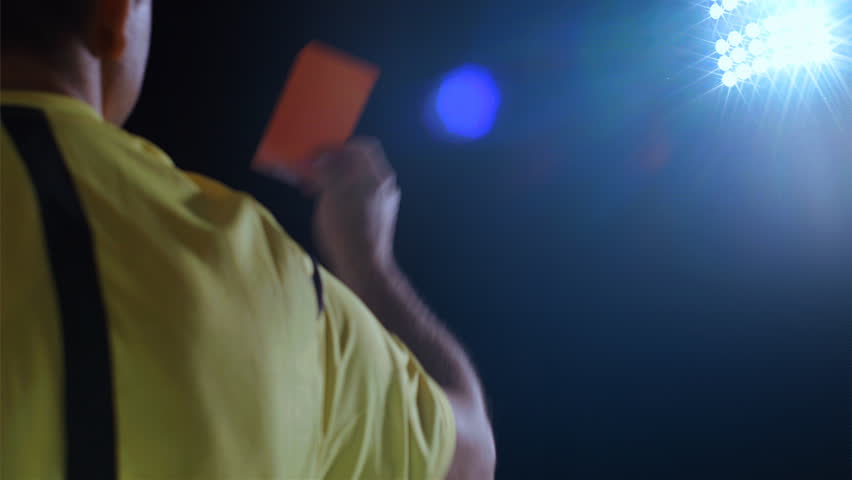 assistant referee linesman moving along sideline Stock Footage Video ...