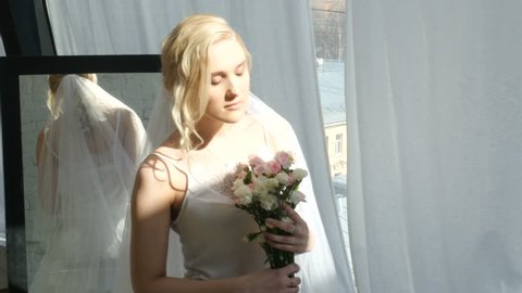 Beautiful Seductive Woman Flirting Camera Lying Stock Footage Video ...