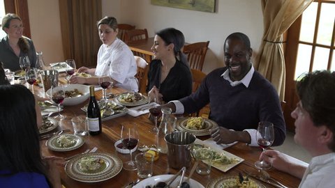 Chefs Students Toasting Dining Table Stock Footage Video (100% Royalty ...