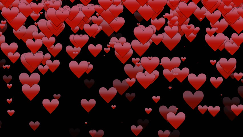 black background moving hearts Stock Footage Video (100% Royalty-free ...