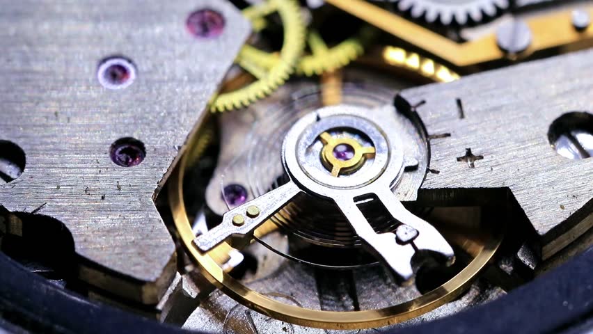 Movement Clockwork Pendulum Mechanism Modern Watches Stock Footage ...