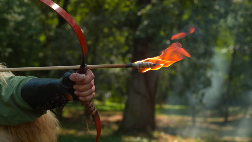 flaming arrow release slow motion Stock Footage Video (100% Royalty-free) 1011334118 | Shutterstock