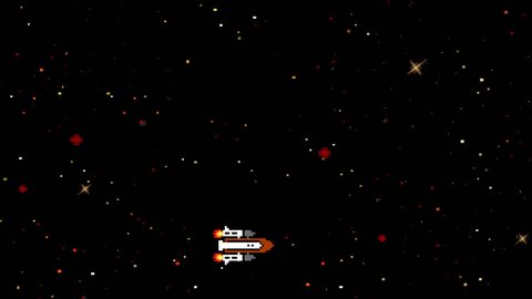 Space Background Spaceship Arcade Game Style Stock Footage Video (100% ...