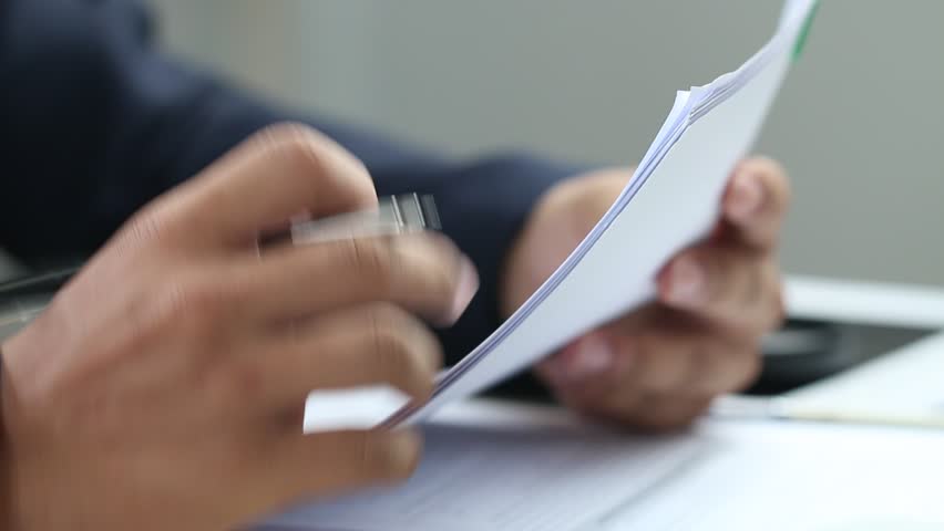 Asian Business Man Manager Checking Stock Footage Video (100% Royalty ...