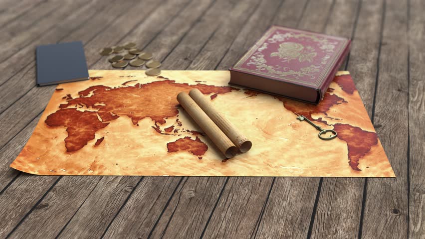 Old scroll world map Stock Video Footage - 4K and HD Video Clips ...