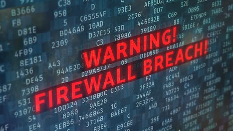 Firewall Breach Alert Message On Screen Stock Footage Video (100% ...