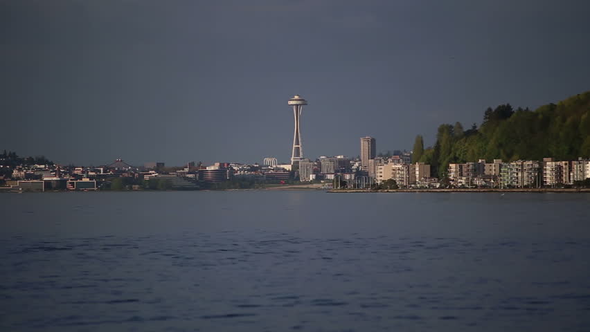 Seattle Skyline across the water in Washington image - Free stock photo ...