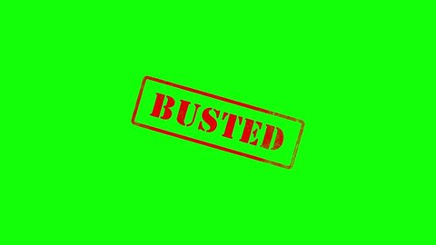 Word Busted Being Stamped Green Screen Stock Footage Video (100% ...