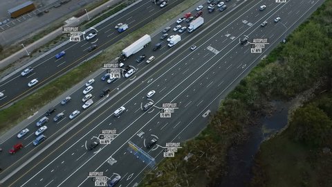 aerial drone view highway multi-level junction Stock Footage Video (100 ...