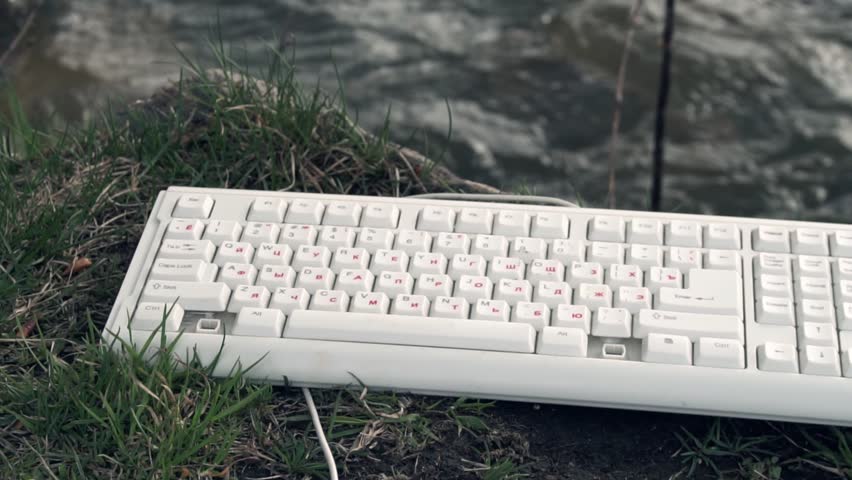 hammer smashes computer keyboard concept technology's Stock Footage ...