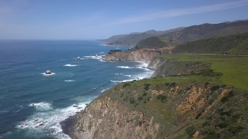 Point Sur and light station from the north in Big Sur, California image ...