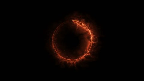 Solar Fire Ring Blackwhite Alpha Ch Stock Footage Video (100% Royalty ...