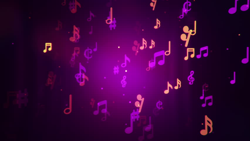 abstract background animation flying musical notes Stock Footage Video ...