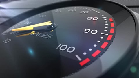 Sales Meter Indicator Conceptual Animation Stock Footage Video (100% ...