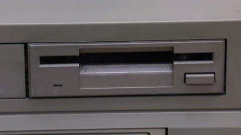 Floppy Disk Drive Computer Game Console Stock Footage Video (100% ...