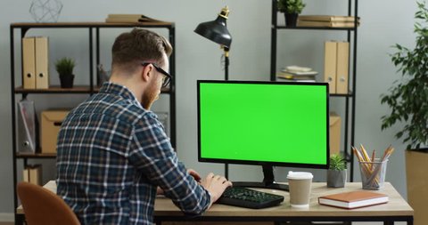 317 Person Sitting Behind Computer Back Stock Video Footage - 4K and HD ...