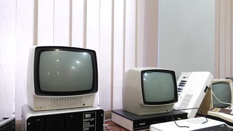 Old School Computer Class Few Antique Stock Footage Video (100% Royalty ...