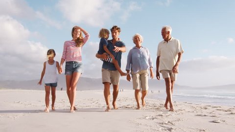 Multi Generation Family On Summer Vacation Stock Footage Video (100% ...