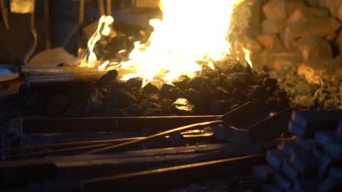 Fire Forge Stock Footage Video (100% Royalty-free) 1011657386 ...