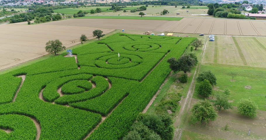 Corn Maze in Germany Stock Footage Video (100% Royalty-free) 1011684179 ...