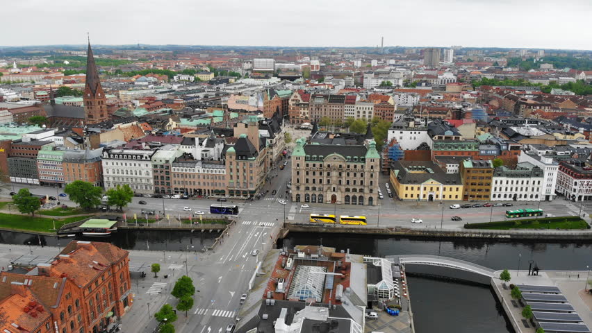 The Aerial View of Central Malmo image - Free stock photo - Public ...