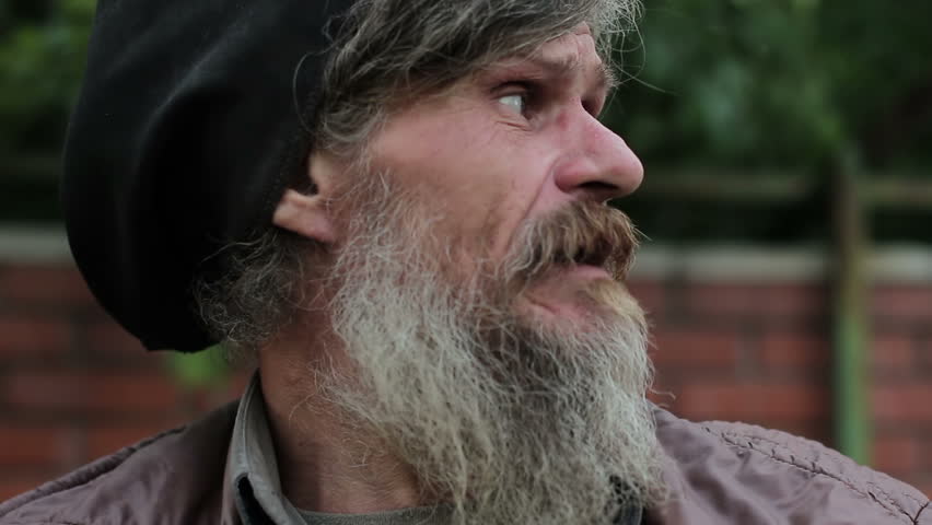 old man homeless rotten teeth tells Stock Footage Video (100% Royalty ...