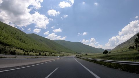 Driving On Highway Front View Camera Stock Footage Video (100% Royalty ...