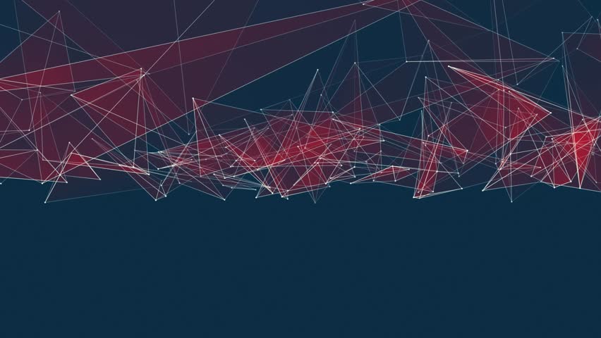 abstract red poligon net connections cloud Stock Footage Video (100% ...