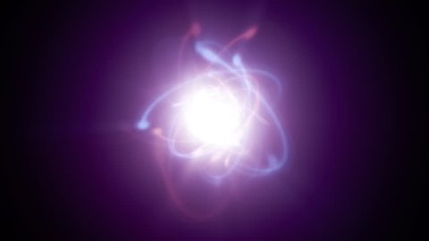 Atomic Particles Collide Spin Shine Loop Stock Footage Video (100% ...