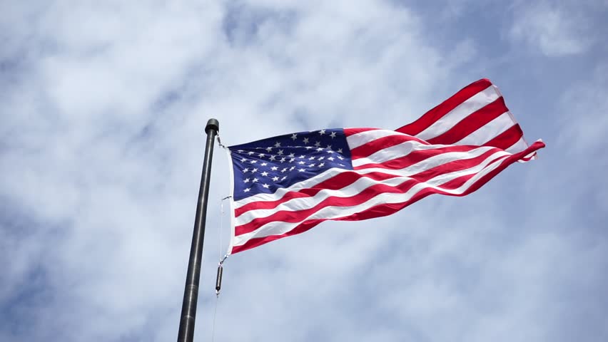 american flag flaping boldly wind Stock Footage Video (100% Royalty ...