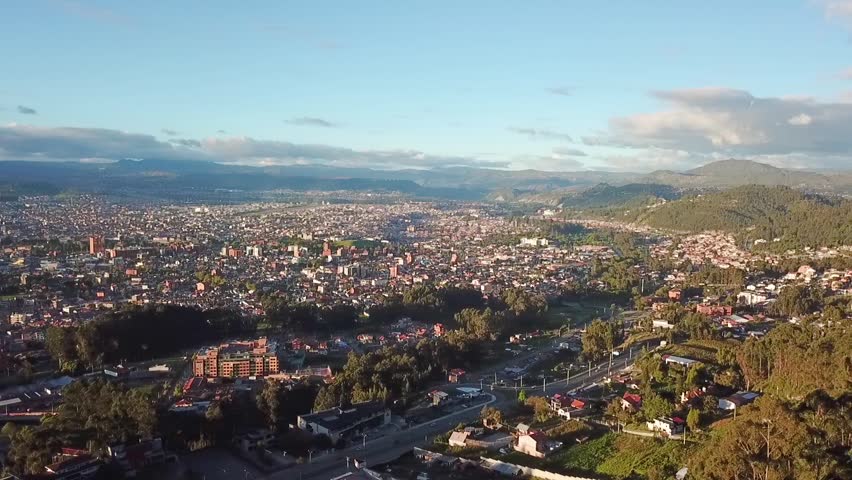 ecuador panorama cuenca city sunset real Stock Footage Video (100% ...