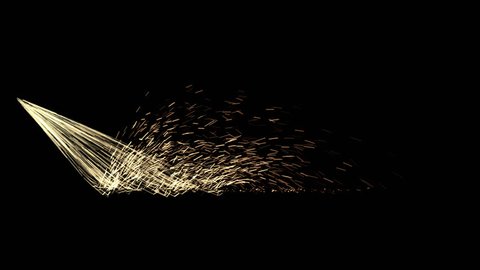 Animated Bursting Bouncing Realistic Sparks Cutting Stock Footage Video ...