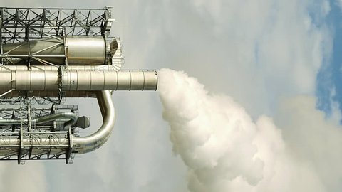 Factory Smoke Stack Pipes Puff Into Stock Footage Video (100% Royalty ...