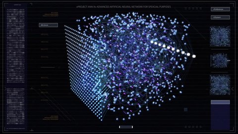 User Interface Mockup Visualization Neural Network Stock Footage Video ...