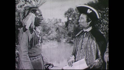 1940s Man Native American Talk Shake Stock Footage Video (100% Royalty ...