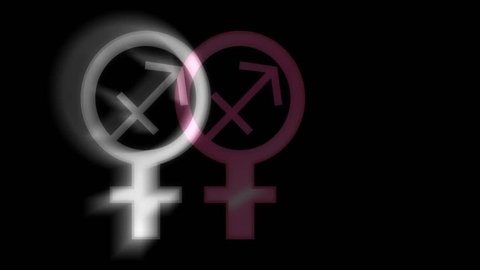 Animation Colored Female Symbol Together Astrological Stock Footage ...