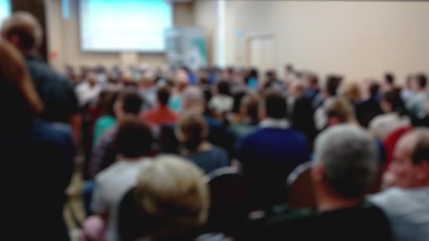 lecture audience blur background Stock Footage Video (100% Royalty-free ...