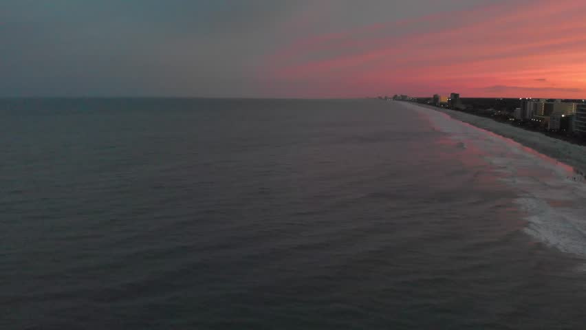 panoramic aerial view myrtle beach skyline Stock Footage Video (100% ...