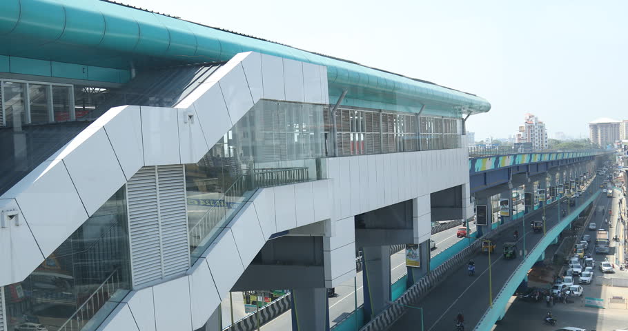 Metro Train Station Cochin Kerala Stock Footage Video (100% Royalty ...