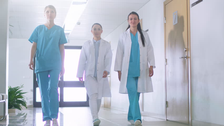 Team of Three Nurses and Stock Footage Video (100% Royalty-free ...