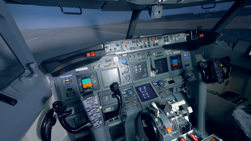 plane's cockpit view pilot's seat Stock Footage Video (100% Royalty ...