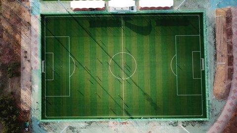 Football Playing Field Under Construction Aerial Stock Photo 1401830057 ...
