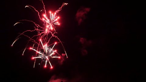 Red White Balls Firework Rings Stock Footage Video (100% Royalty-free ...