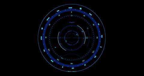 Compass Headup Displays Movement Seamless Loop Stock Footage Video (100 ...