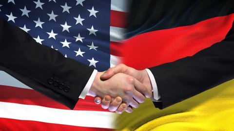 United States Germany Handshake International Friendship Stock Footage ...