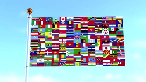 Flags World Carpet Animation Shine Stock Footage Video (100% Royalty ...