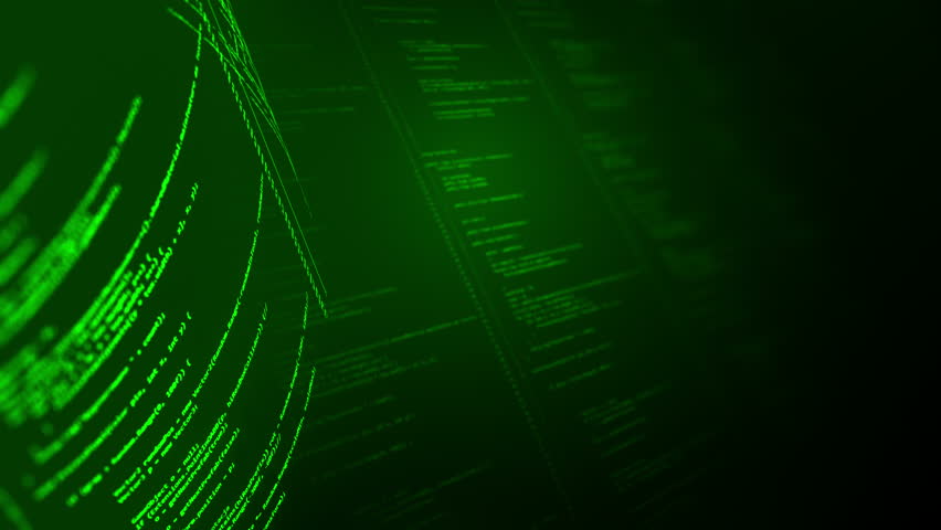Green Computer Code Background Loop. Stock Footage Video (100% Royalty ...