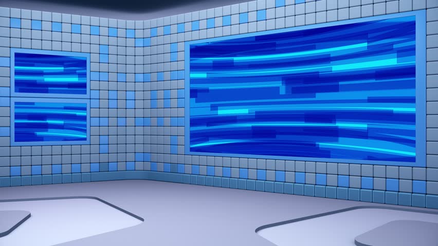 virtual broadcasting studio looping abstract footage Stock Footage ...