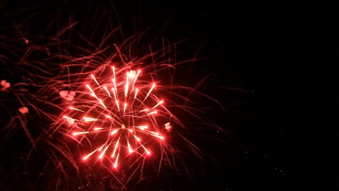 Red White Balls Firework Rings Stock Footage Video (100% Royalty-free ...
